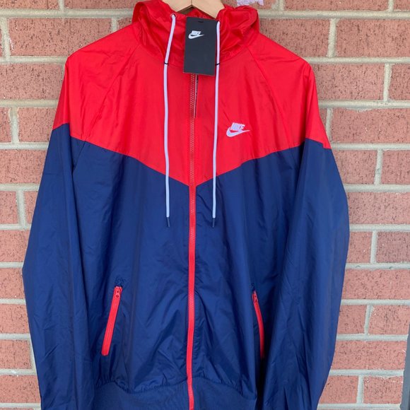 Nike | Jackets & Coats | Nike Windrunner Windbreaker Red Blue Jacket ...